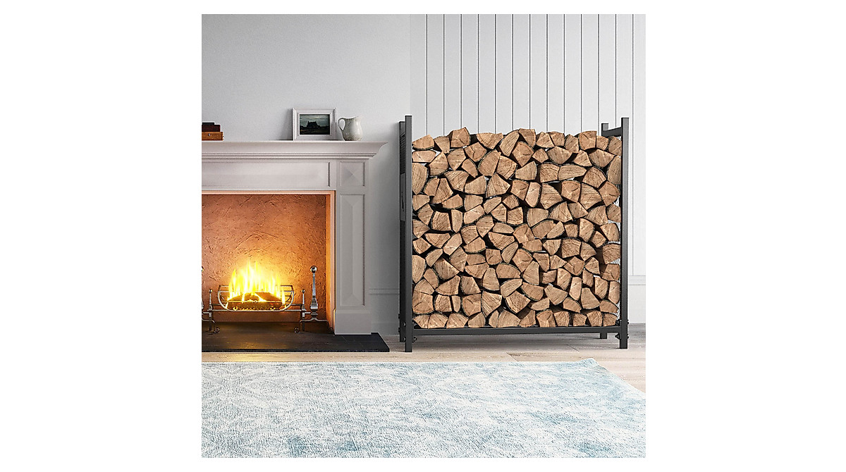 Mr IRONSTONE 4ft Firewood Rack - Durable Outdoor Storage