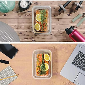 Freezer Microwave BPA Free Airtight - 16 Food Storage Containers - 16 Container Set Medium Kitchen Microwave Refrigerator Plastic with Easy Snap Lids