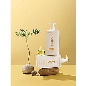 Native Vegan Strengthening Shampoo with Almond & Shea Butter, Clean, Sulfate, Paraben and Silicone Free - 16.5 fl oz