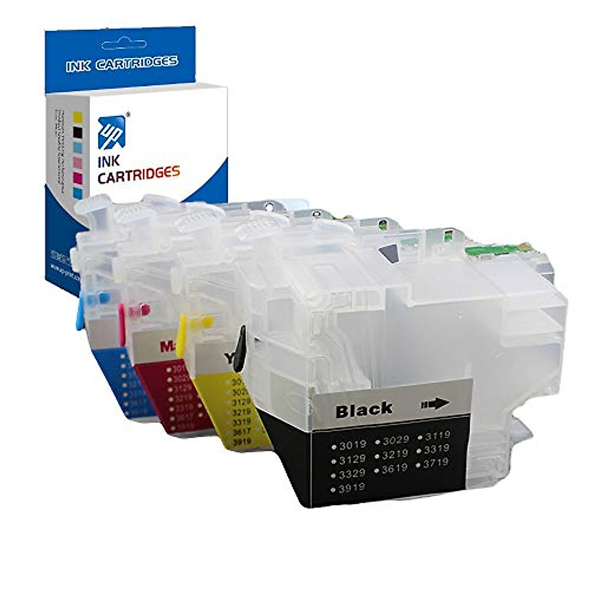 UP Empty Refillable Ink Cartridge Replacement for Brother LC3017 LC3019 XXL,Work with Brother MFC-J6930DW MFC-J6530DW MFC-J5330DW MFC-J6730DW Printer
