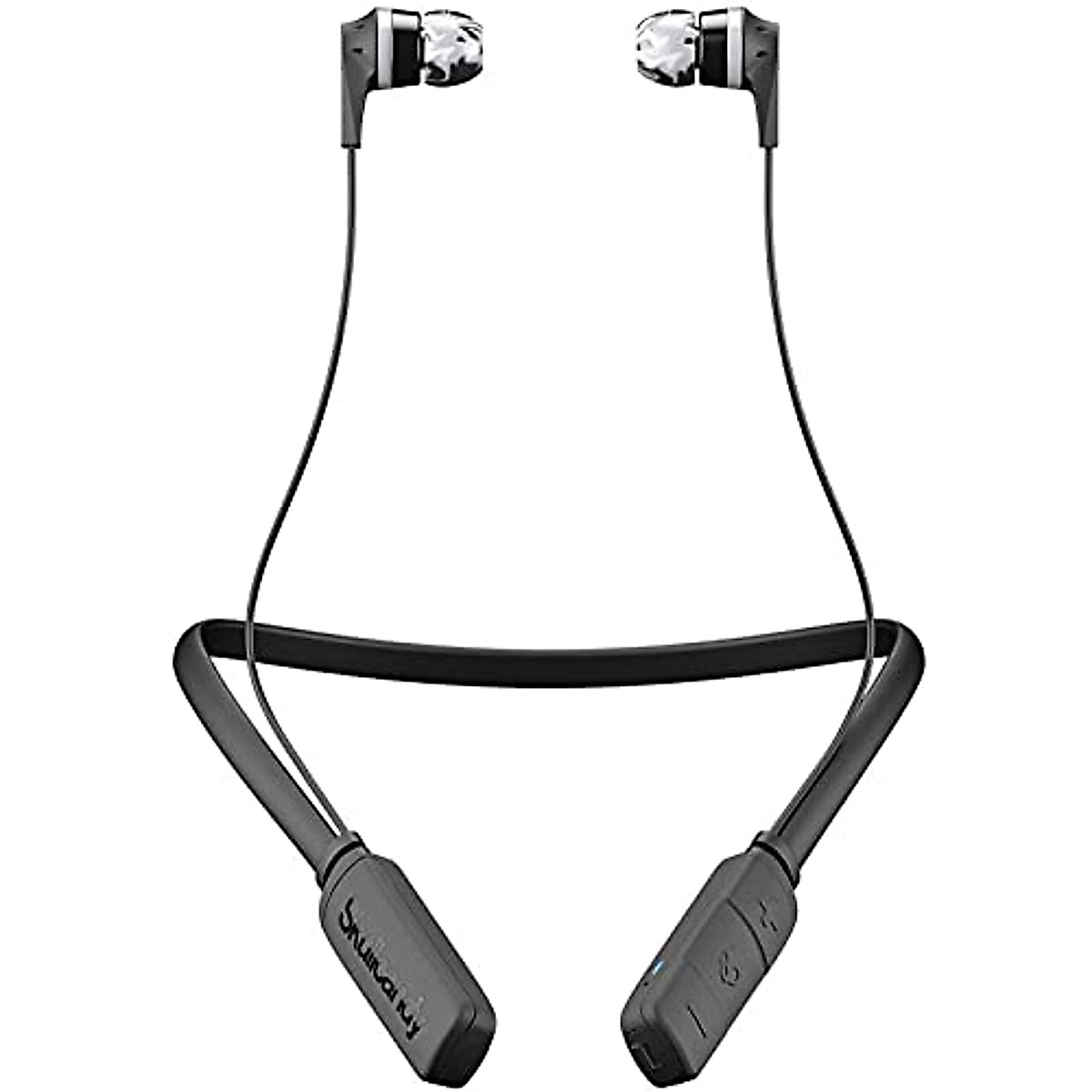 Skullcandy Ink'd+ Bluetooth Wireless Earbuds with Microphone, Noise Isolating Supreme Sound, 8-Hour Rechargeable Battery, Lightweight with Flexible Collar, Non-Retail Packaging - Black (Renewed)