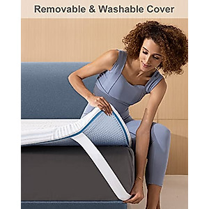 BedStory 2 Inch Memory Foam Mattress Topper - Full Size Bed Toppers Gel Memory Foam