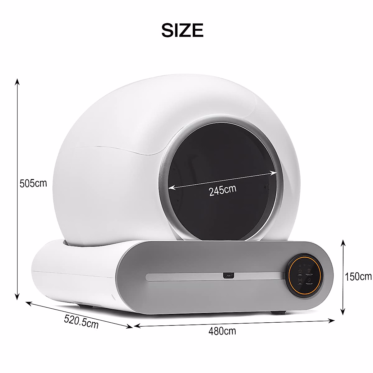 TAKOYI Self-Cleaning Cat Litter Box with APP Control, Large Capacity 65L+9L Box, No Scoop Ionic Deodorizer & Health Monitor & Litter Mat