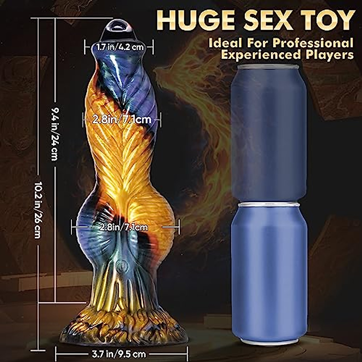 Thrusting Dildo Sex Toys Vibrator - 10.2" 4IN1 Huge Thick Dildos Anal Toys, Monster Big Dildo Upgraded App Remote Control Multi-Modes, Suction Cup Fantasy Dildo Adult Sex Toys & Games for Men Women