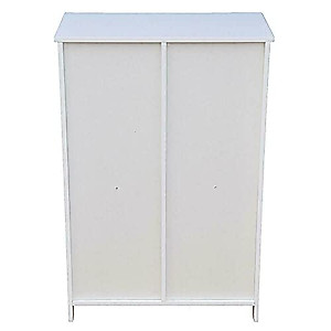 MAXCBD Nightstand Bedside Table Drawer Cabinet 4 Drawer Single Door Bathroom Dresser Shelf Cabinet Storage Furniture White Bathroom Storage Cabinet Storage Tower Dresser