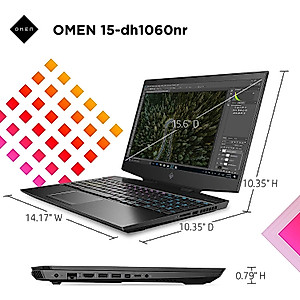 HP OMEN New 15 Gaming Laptop, 15.6" Full HD, Intel Core i7-10750H, NVIDIA GeForce RTX 2070 with Max-Q (8 GB), 16 GB DDR4 RAM, 1TB 7200 RPM SATA Hard Drive and 512 GB SSD Storage, RGB Keyboard
