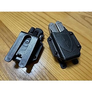 X2TKTACT Multi-Tool Sheath for LEATHERMAN Wave, Multi Tool Sheath Holder Cover Belt Holster w/MOLLE Compatible Clip, Multi-Tool not Included (Black)