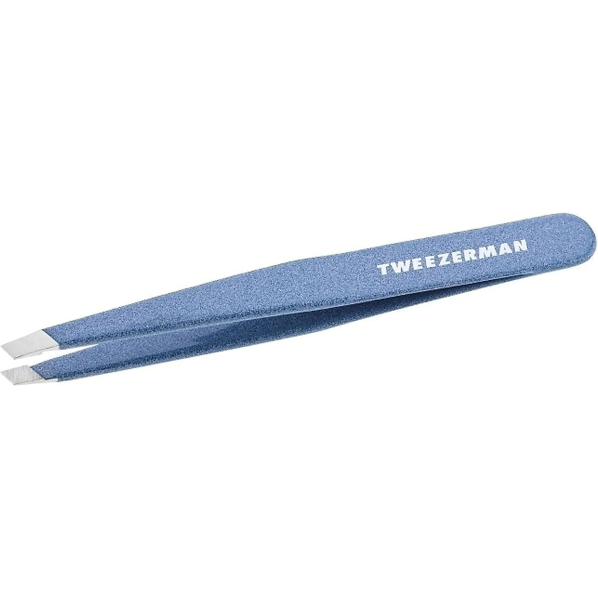 Tweezerman Stainless Steel Slant Tweezer - Eyebrow Tweezers for Women and Men (Sky Blue)