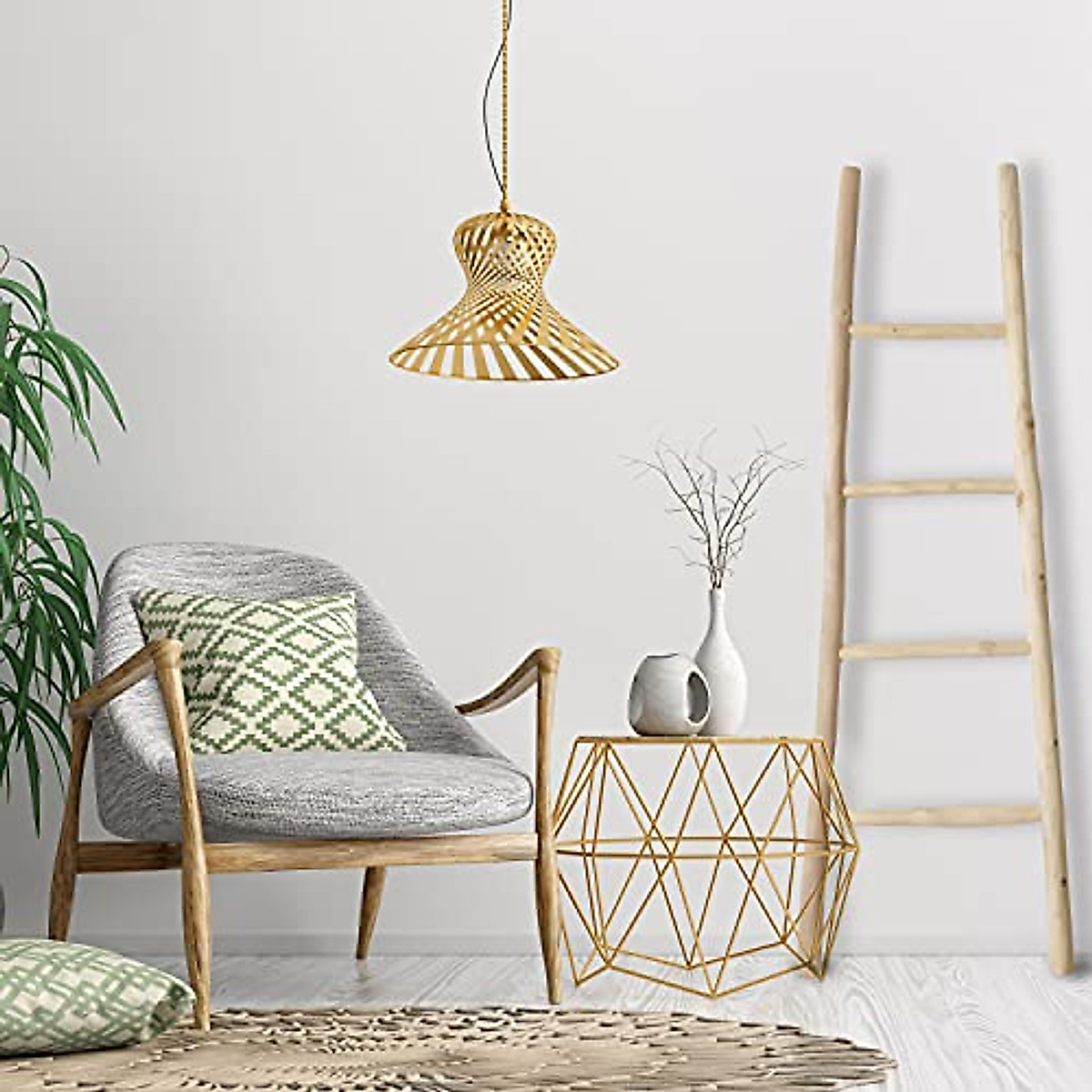 Farmers Towel Ladder, Handmade, Natural Teak, Rustic Beach House Style, 4 Rungs, Over 5 Feet Tall (63 Inches) 8.5 lbs