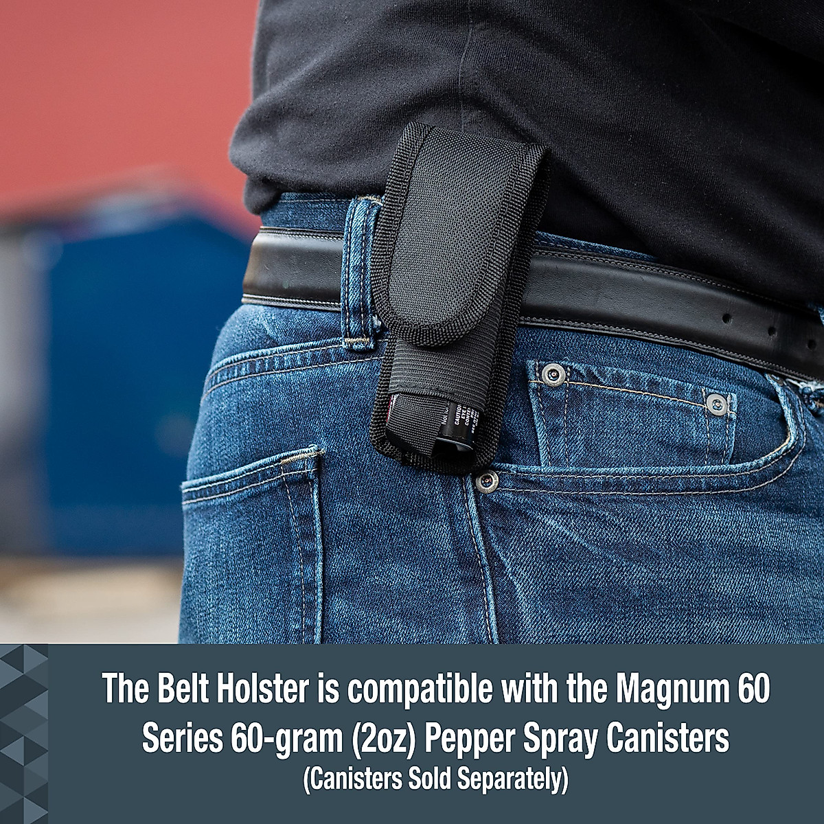 SABRE Nylon Belt Holster for Magnum 60 Series, Fits 60 Gram (2 Ounce) Models, Provides Quick Access To Protection, Durable Design, Velcro Closure