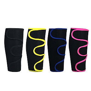 Rungear Calf Shin Support Brace, Adjustable Compression Leg Sleeve Wrap Band for Running Cycling Sports - Great Shin Support Improves Blood Circulation & Reduces Leg Swelling Injury, 1 Sleeve (Black)