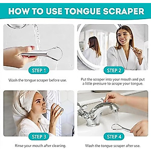 Tongue Scraper, Tongue Cleaner, Oral Care Tongue Scrubber, Tongue Cleaning Brush (1pcs)