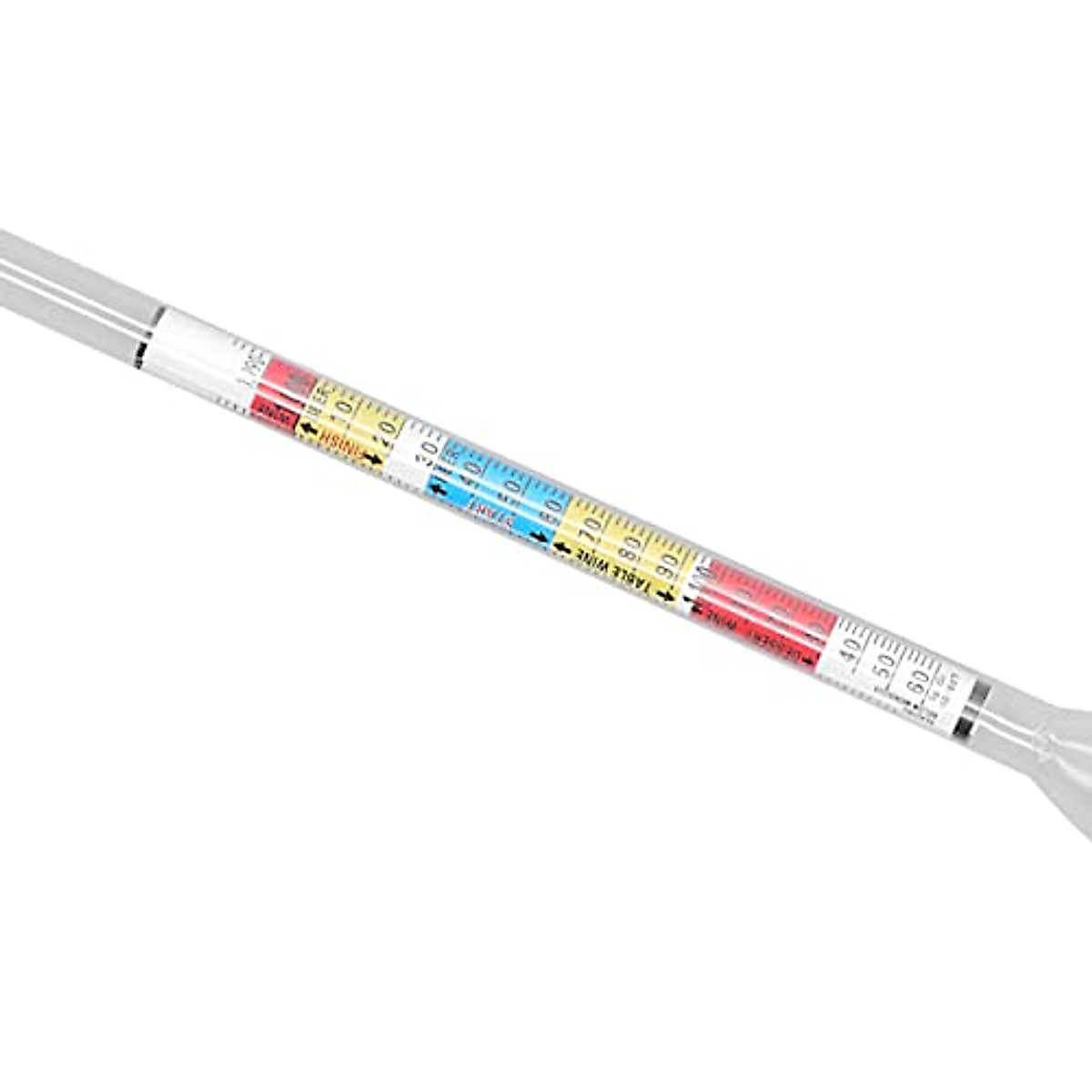 Beer Making Meter, Temperature Resistant Clear Viewing Home Brewing Hydrometer Sensitive Response 0.05 Accuracy Intuitive Display 20% Measuring Range for Home