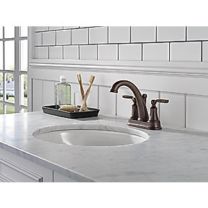 Delta Faucet Woodhurst 2-Handle Centerset Bathroom with Metal Drain Assembly, Venetian Bronze (2532LF-RBMPU)