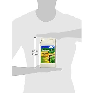 Monterey B.t. - Biological Insecticide for Organic Gardening - 1 Quart Concentrate - Apply Using a Sprayer Following Mix Instructions