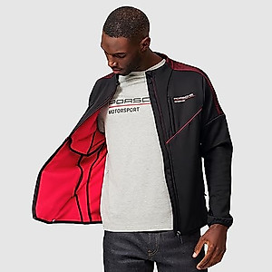 Fuel For Fans Porsche Motorsport Men's Fanwear Black Softshell Jacket