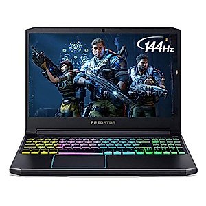 Acer Predator Helios 300 Gaming Laptop, Intel Core i7-9750H, GeForce GTX 1660 Ti, 15.6" Full HD 144Hz Display, 3ms Response Time, 16GB DDR4, 512GB PCIe NVMe SSD, RGB Backlit Keyboard, PH315-52-710B