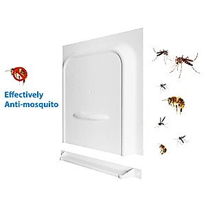 luxlead RV Screen Door Slide - 12" Screen Door Slider Panel with Slide Stop for RV Trailer Camper Motorhome Starcraft, White