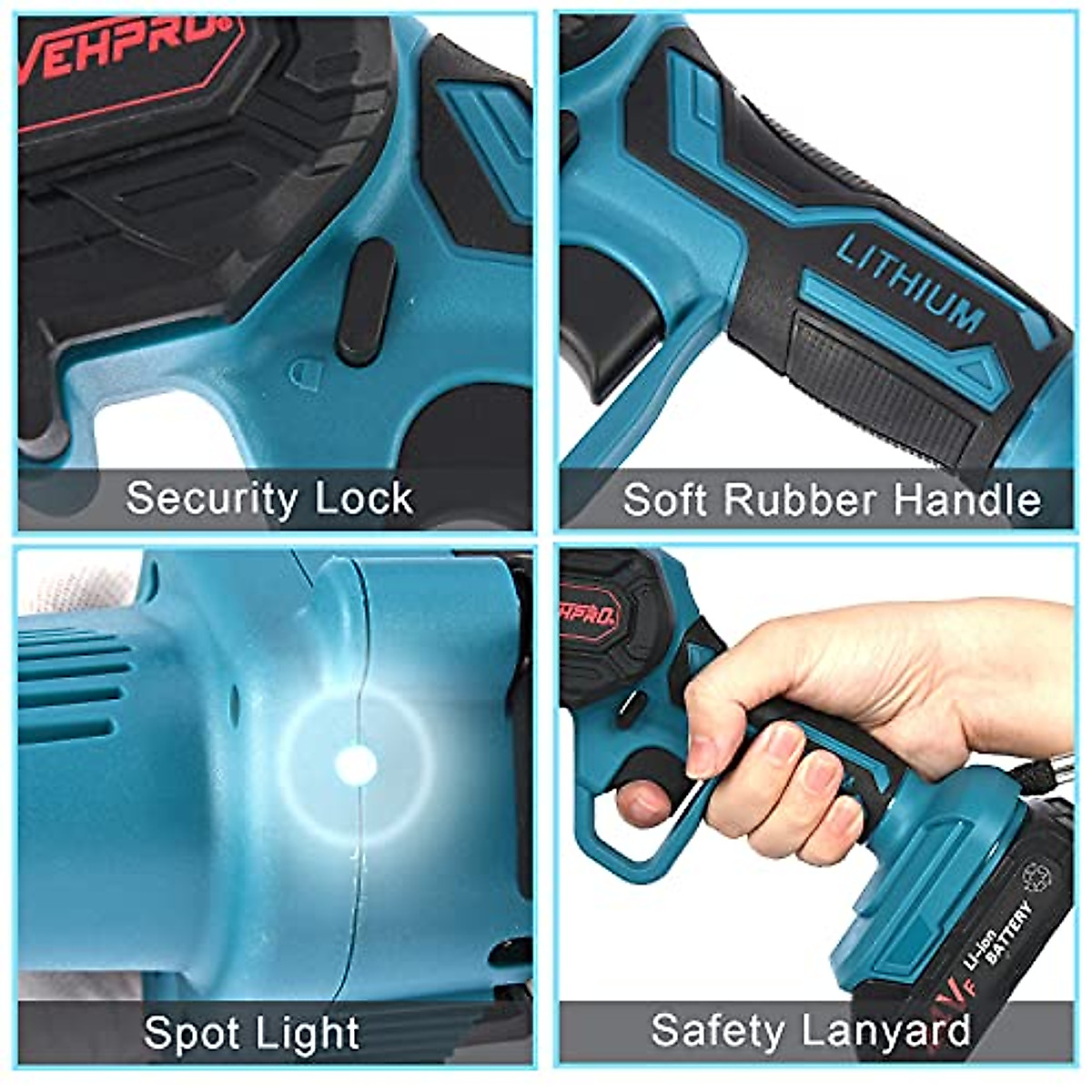 QBQCBB 24V Electric Cordless Saw Woodworking Electric Chain Saw Wood Cutter Suitable for Tree Pruning, with 1 Sets of Battery Portable Garden Cutting, Bamboo Cutting with Battery and Charger