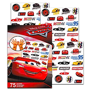 Disney/Pixar Cars Stickers & Tattoos Party Favor Pack (Bundle with Over 400 Stickers & 75 Temporary Tattoos)