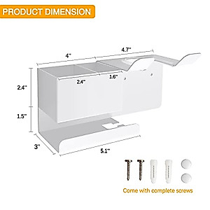 Hair Dryer Holder Wall Mounted, Metal Bathroom Hair Styling Tool Organizer Storage for Blow Dryer Straightener Flat Iron, Hot Hair Tool Holder