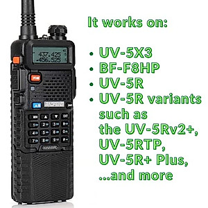 Nozza BL-5L 3800mAh Extended Battery for BaoFeng UV-5R BF-8HP UV-5X RD-5R UV-5RTP UV-5R Plus UV-5RE (2-Pack)