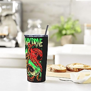 HIKTIEK Parkway Musics Drive Stainless Steel Insulated Car Sippy Cup With Lid Travel Mug for Cold Hot 20 oz