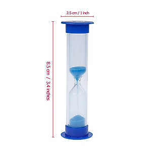 Multicolor Sandglass Timers - Small Colorful Sandglass Sand Clock Colored Timer Suit 30sec / 1min / 2mins / 3mins / 5mins / 10mins (6pcs) Mini Toy Hourglass Set for Kids at Home and School