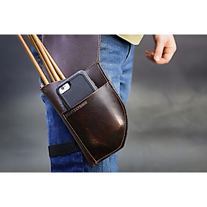 Shatterproof Archery Leather Hip Quiver Rear Facing (Right Hip)