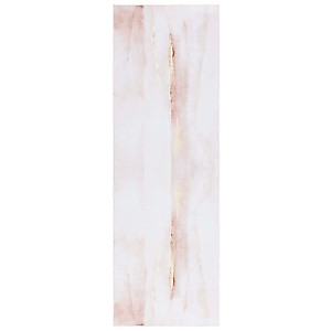 SAFAVIEH Tacoma Collection Runner Rug - 2'6" x 6', Beige & Gold, Modern Abstract Design, Non-Shedding & Easy Care, Machine Washable Ideal for High Traffic Areas in Living Room, Bedroom (TAC807B)