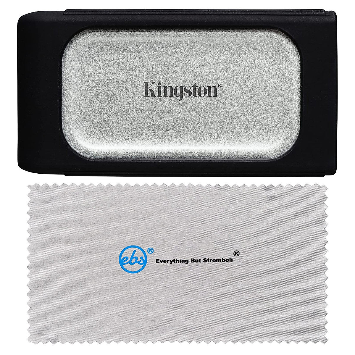 Everything But Stromboli Kingston XS2000 Portable SSD 1TB for Laptop, Computer, Tablet, Phone with USB 3.2 Type-C Port (SXS2000/1000G) External Solid State Drive - Bundle Microfiber Cloth