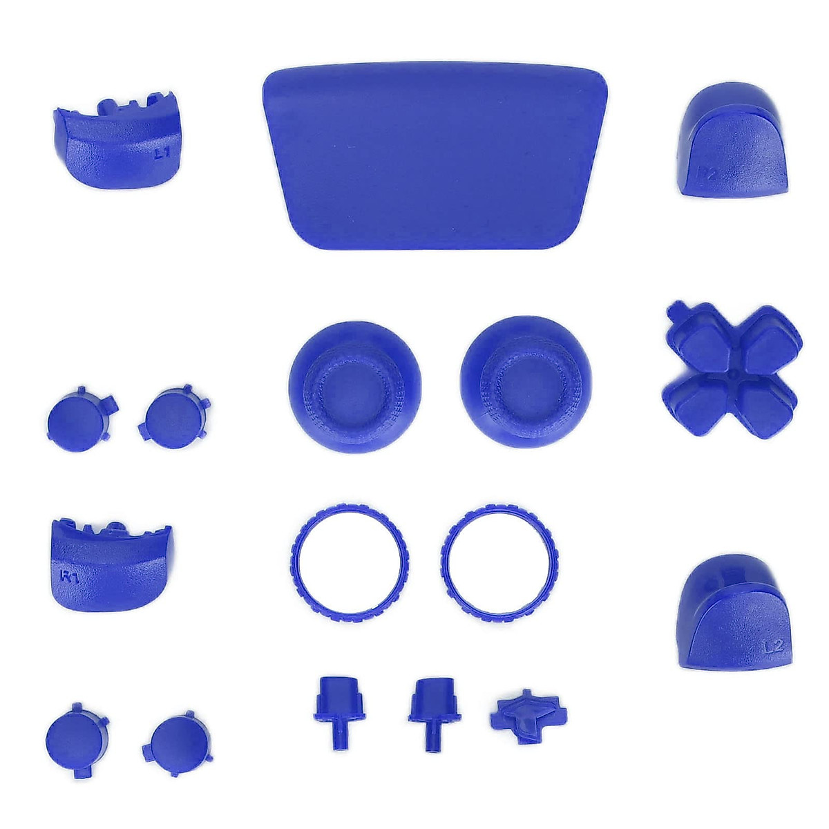 Key Replacement Shell, Transparent Portable Durable Sensitive Buttons Replacement Button Set for PS5 Gamepad Handle Accessories for PS5 Controller(blue)