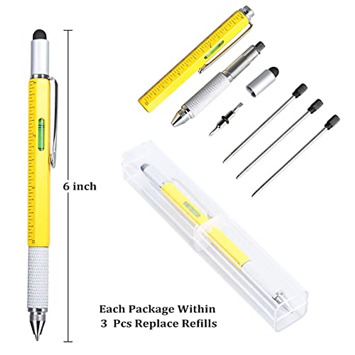 Stocking Stuffers for Men,Christmas Gifts Ideas for Dad Engineer Woodworkers Teachers Multitool Pen,Birthday Gifts for Dad, Husband, Grandpa, Dad Gifts from Daughter