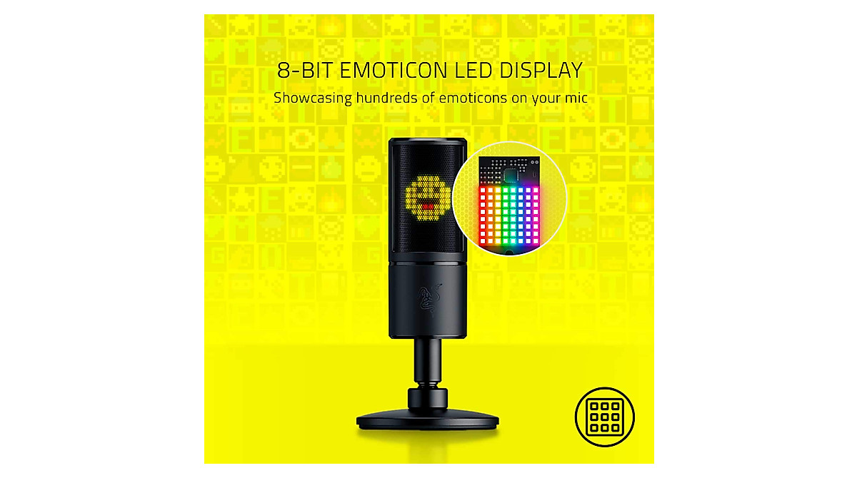 Razer Seiren Emote Microphone - Interactive Streaming Condenser Mic