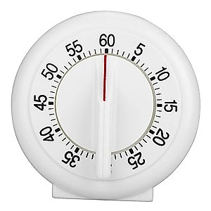 60-Minute Round Mechanical Kitchen Timer and Cooking Alarm Clock - Durable and Simple to Use