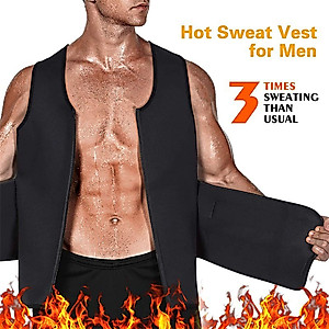 Men's Neoprene Shapewear Waist Trainer Vest Sweat Vest Hot Neoprene Zipper Sauna Girdle Tank Top Workout Shirt Shapewear