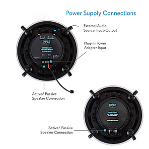 Pyle Ceiling and Wall Mount Speaker - Wireless Bluetooth 5.25” Dual 2-Way Audio Stereo Sound Subwoofer Kit with, 240 Watts, in-Wall & in-Ceiling Flush Mount for Home Surround System - Pyle PWRC55BT