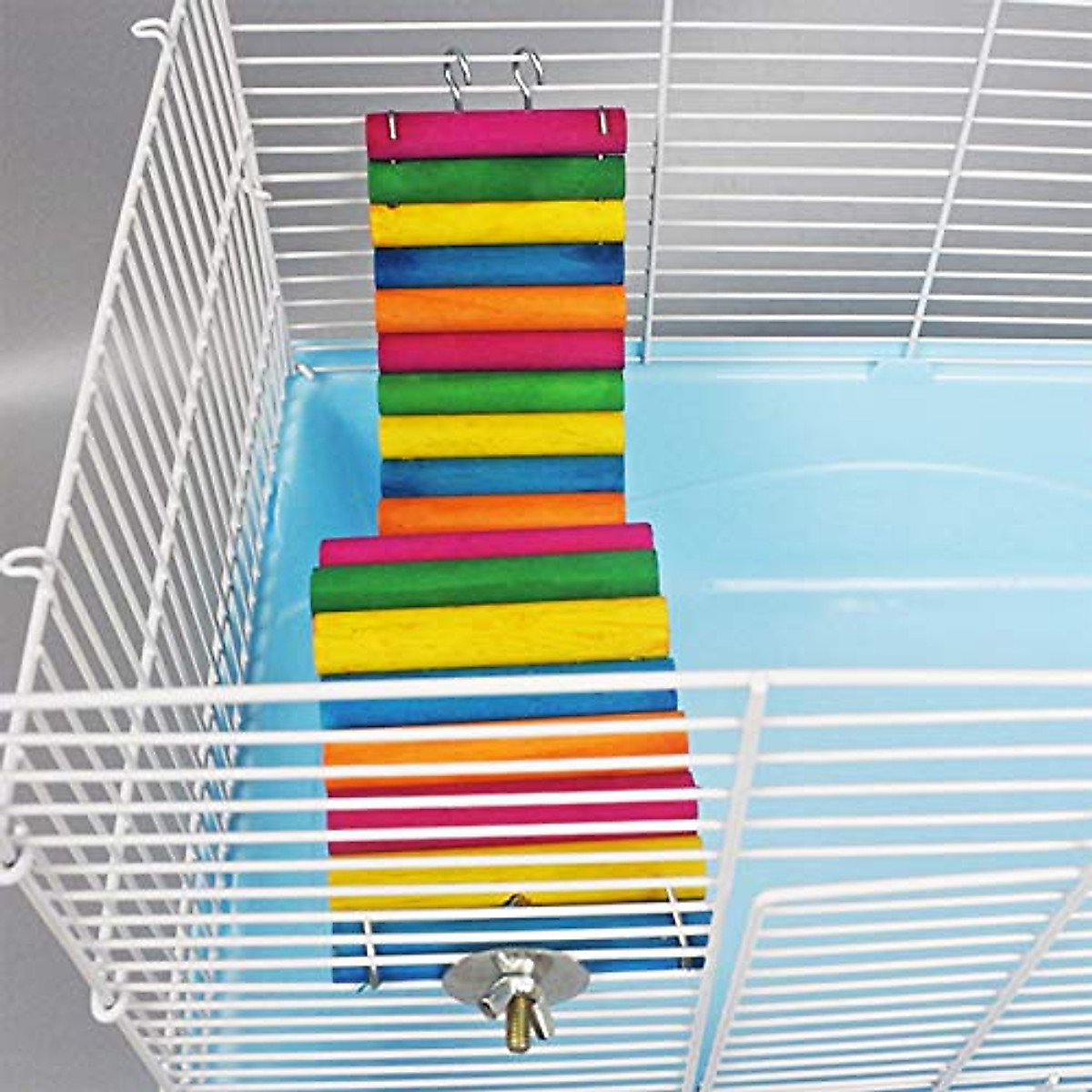 Hamster Suspension Bridge,Wooden Pet Ladder,Hamster Bendable Ladder Cage Accessories for Dwarf Hamster Mouse Gerbil Chinchilla Chipmunk Guinea Pig