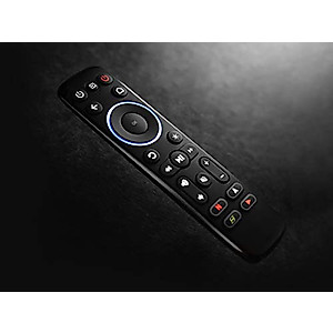 One For All Streamer Remote – Universal Remote Control for up to 3 Devices Infrared Controlled Streamer Boxes TVs and Sound bar – Learning Feature - Backlit Keys - Black – URC7935