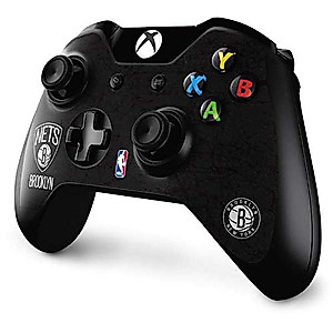 Skinit Decal Gaming Skin Compatible with Xbox One Controller - Officially Licensed NBA Brooklyn Nets Distressed Design