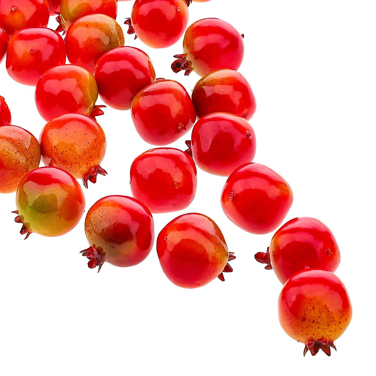 Meiwlong 26 PCS Fake Mini Foam Pomegranate Artificial Realistic Lifelike Fruits Indoor Home House Kitchen Supermarkets Decoration Autumn Festival Party Photography Props