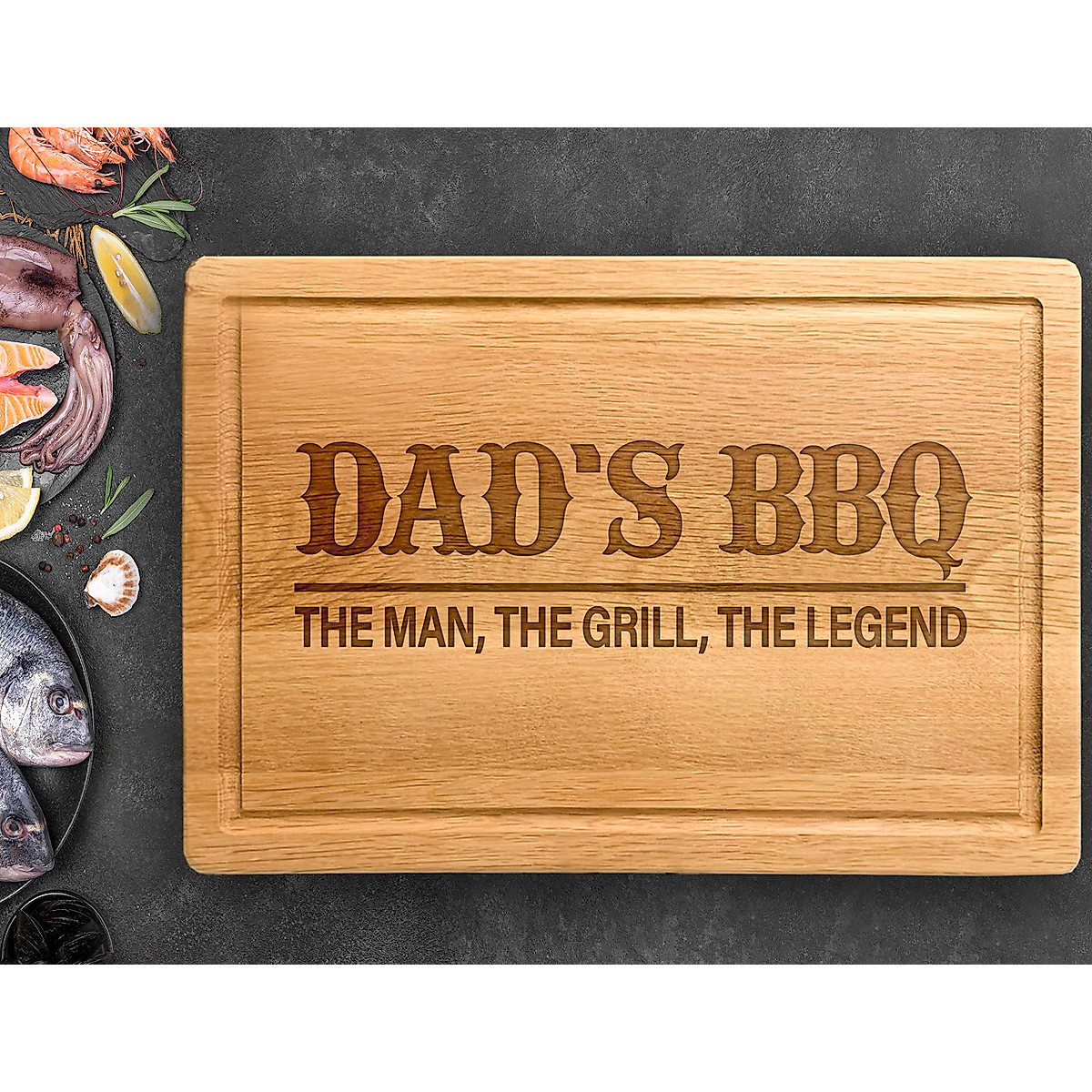 Dad BBQ Cutting Boards, Grill BBQ Master Gifts, Fathers Day Gifts, Bamboo Walnut Cutting Board, Kitchen Gifts, Dad Gifts For Birthday, Chef Cooking Gifts, Grilling Gifts For Men, Home Decor