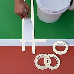 3 Rolls White Masking Tape, General Purpose Beige White Painters Tape for Home, Office, School Stationery, DIY Arts, Crafts, Labeling - (0.5 Inch, 0.7 Inch and 1 Inch X 55 Yard)