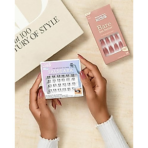 KISS Falscara Multipack False Eyelashes, Lash Clusters, Natural Wispy Wisps', 10mm-12mm-14mm, Includes 24 Assorted Lengths Wisps, Contact Lens Friendly, Easy to Apply, Reusable Strip Lashes