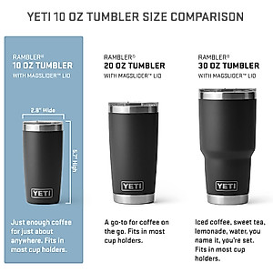 YETI Rambler 10 oz Tumbler, Stainless Steel, Vacuum Insulated with MagSlider Lid, White