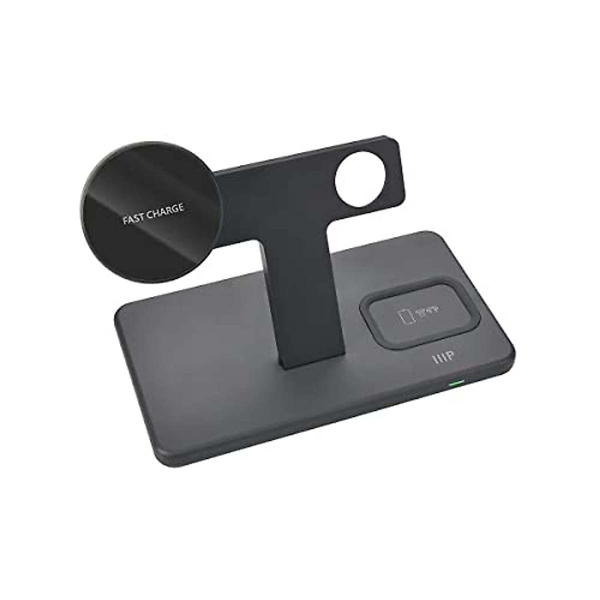Monoprice Magsafe 3-in-1 Wireless Charging Stand, Bundled with QC3.0 Wall Charger, for iPhone 13/13 Pro/13 Pro Max/13 Mini/12/12 Pro/12 Pro Max/12 Mini, Apple Watch, AirPods