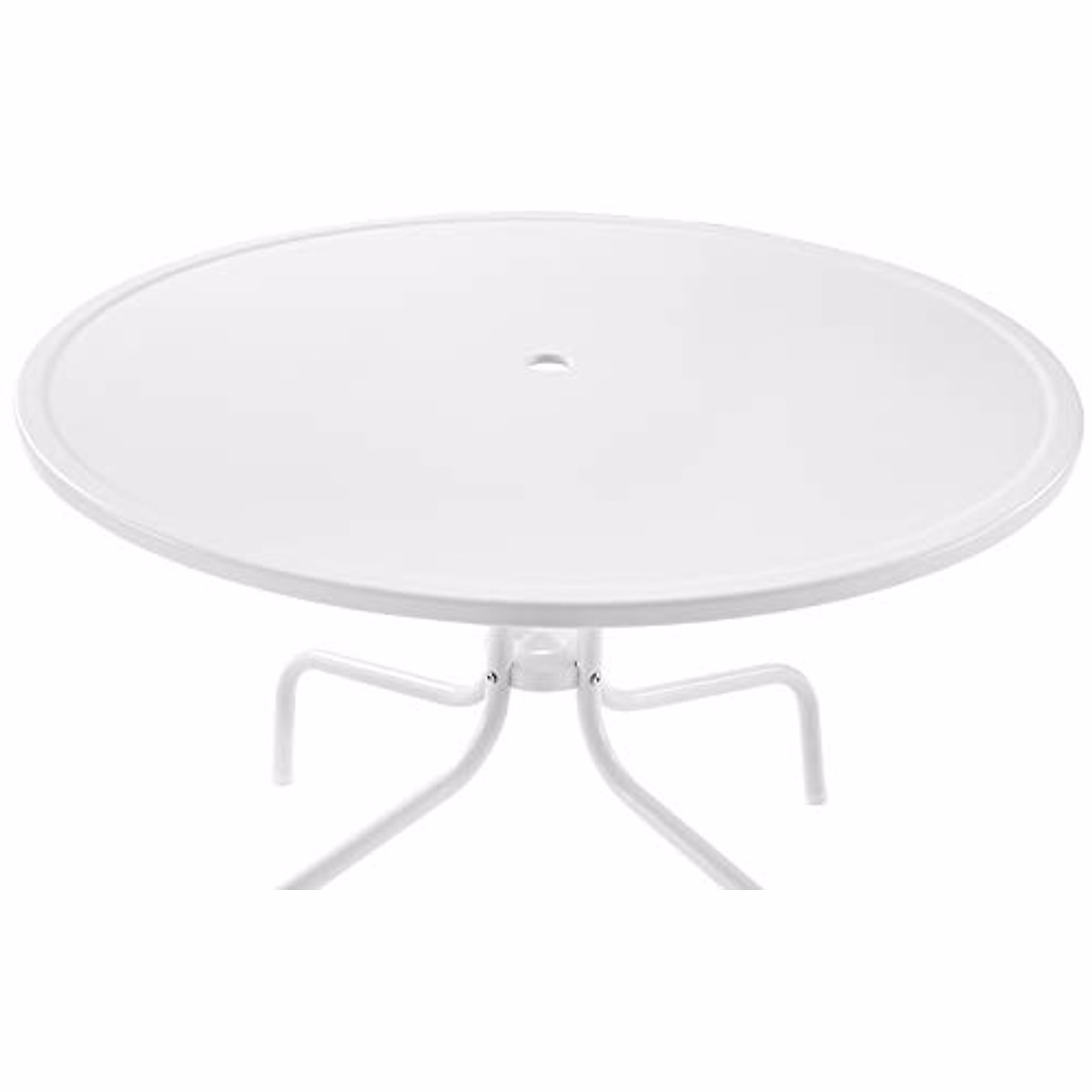 Crosley Furniture KOD10010KL Griffith Retro Metal Outdoor 5-Piece Dining Set with 39" Table and 4 Chairs, White and Key Lime