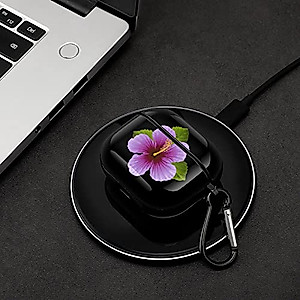 Hibiscus Printed Bluetooth Earbuds Case Cover Compatible for Airpods 3 Protective Storage Box with Keychain