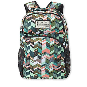 KAVU Packwood Backpack with Padded Laptop and Tablet Sleeve - Coastal Blocks