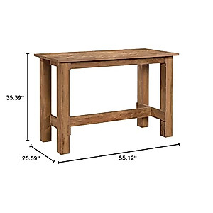 Sauder Boone Mountain Counter-Height Kitchen Dinette Table, L: 55.12" x W: 25.59" x H: 35.39", Sindoori Mango Finish